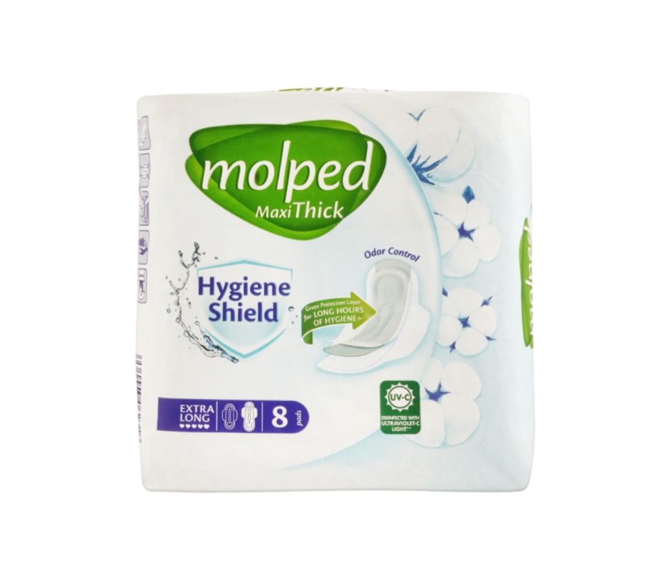 Molped Extra Long Pads – Maxi Thick 8 Pack